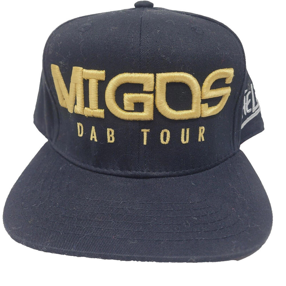 Migos Dab Tour Hat Cap Mens Black Gold Snap Back Offs… - Gem